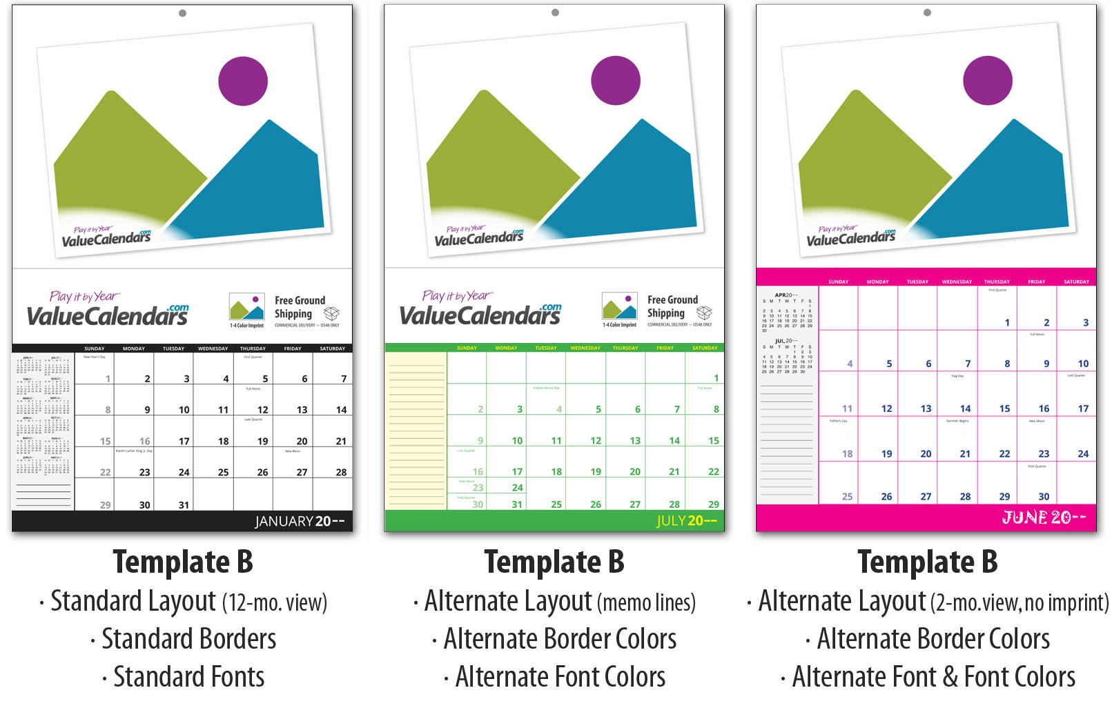 2017 13 Month Custom Photo Calendar, Stapled | 11" x 17"; 8.5" x 11 ...
