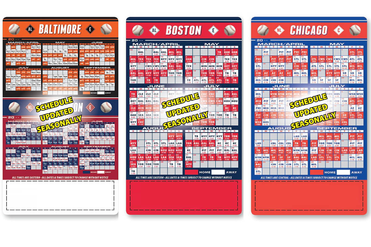 2017 Baseball Magnetic Pro Schedule (Small) Calendar | 3.5" x 6 ...