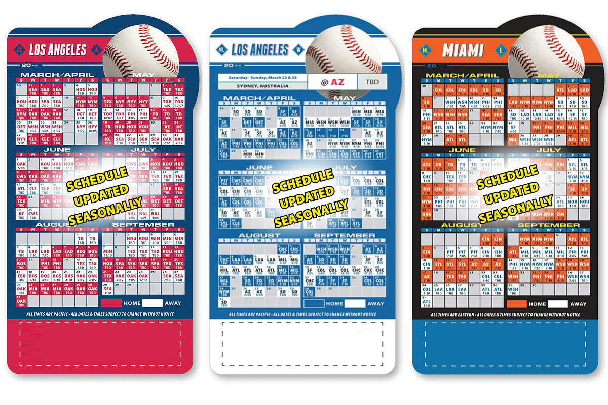 2017 Baseball Shaped Magnetic Pro Schedule Calendar | 3.875" x 7.25 ...