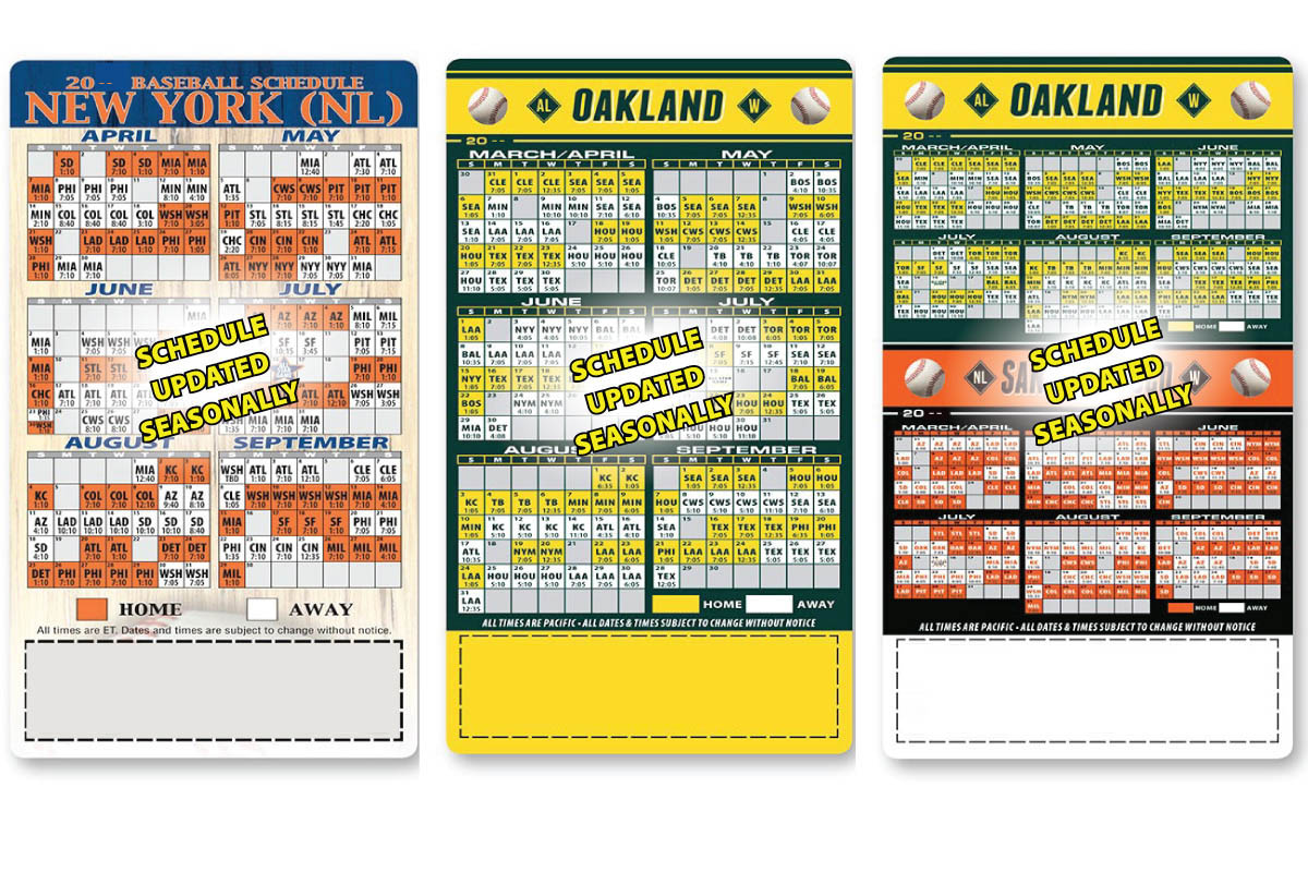 2017 Baseball Magnetic Pro Schedule (Large) Calendar | 4" x 7 ...