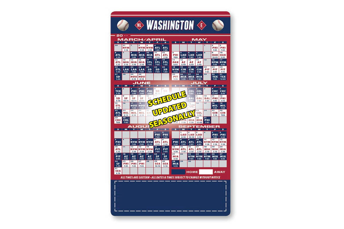 2017 Baseball Magnetic Pro Schedule (Large) Calendar | 4" x 7 ...