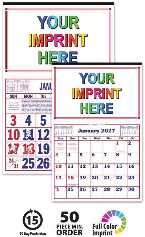 Apron Calendar, 13 x 19.5 | ValueCalendars.com