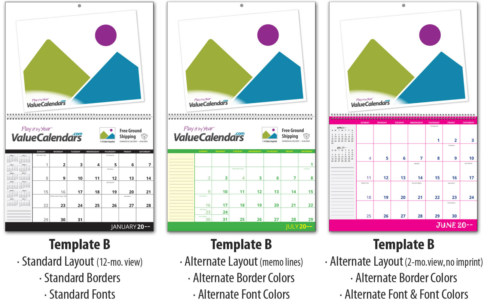 2017 Custom 12 Month Photo Calendar, Spiral | 10-7/8"w x 16"h; 10-7/8"w ...