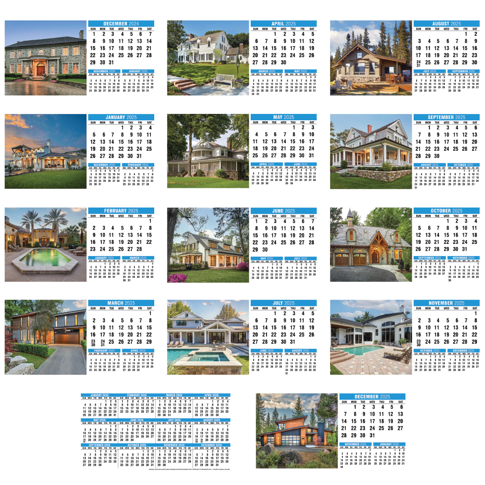 Homes Desk Calendar | ValueCalendars.com