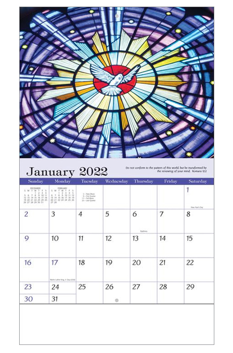 Religious Reflections Calendar | ValueCalendars.com