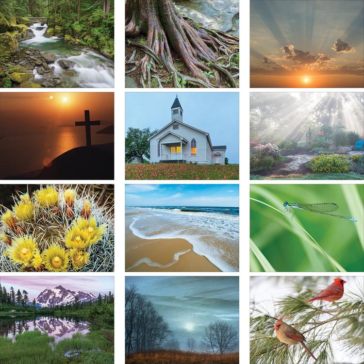 Religious Reflections Spiral Calendar | ValueCalendars.com