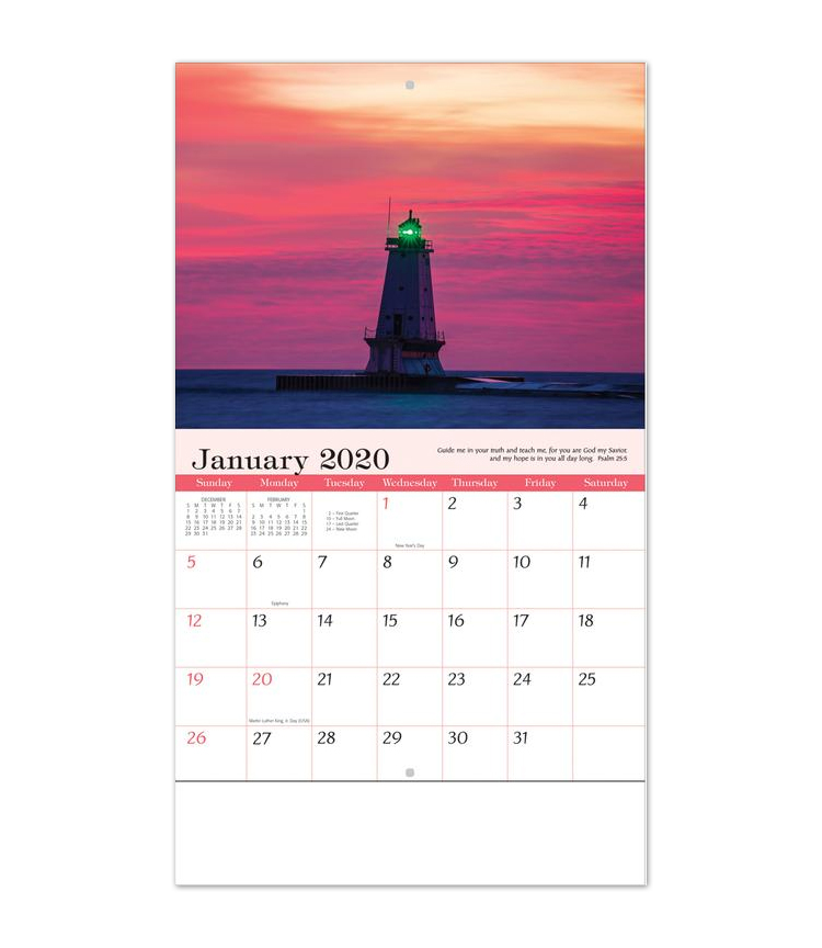 Religious Reflections Calendar | ValueCalendars.com