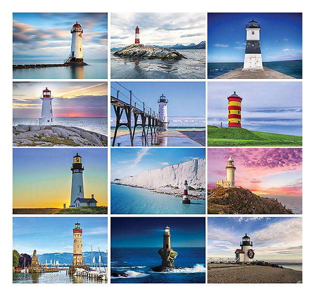Lighthouses Calendar | ValueCalendars.com