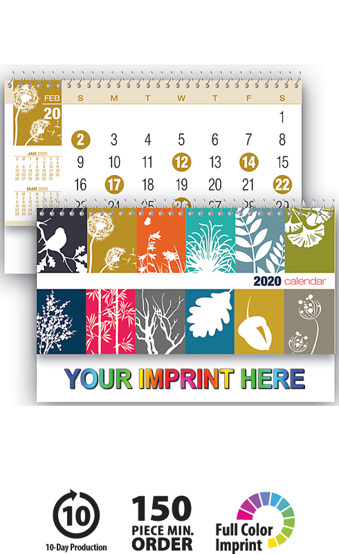 2020 Colorful Seasons 6-Sheet Desk Calendar | 6-1/4" x 4" Custom ...