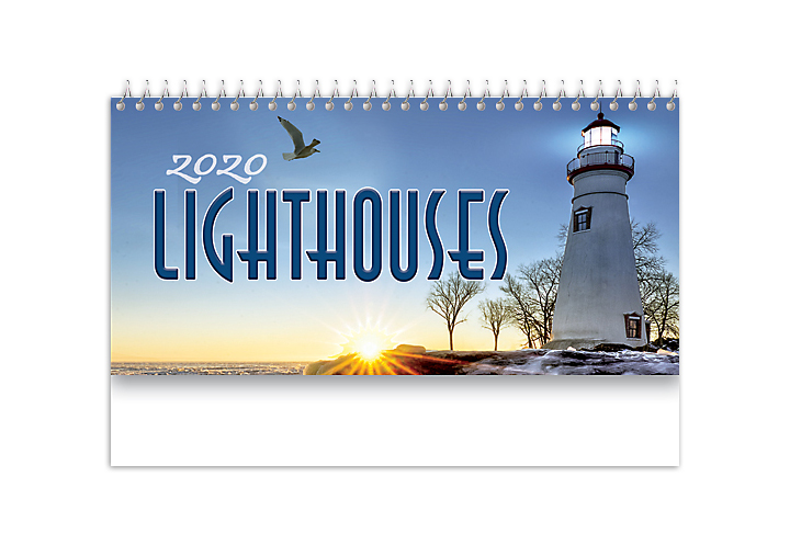 2020 Lighthouses (Desk) Calendar | 6-1/4" x 4" Personalized Tent Style ...