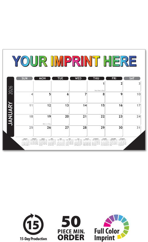 Vista Desk Pad Calendar, Classic (17x12, Color) | ValueCalendars.com