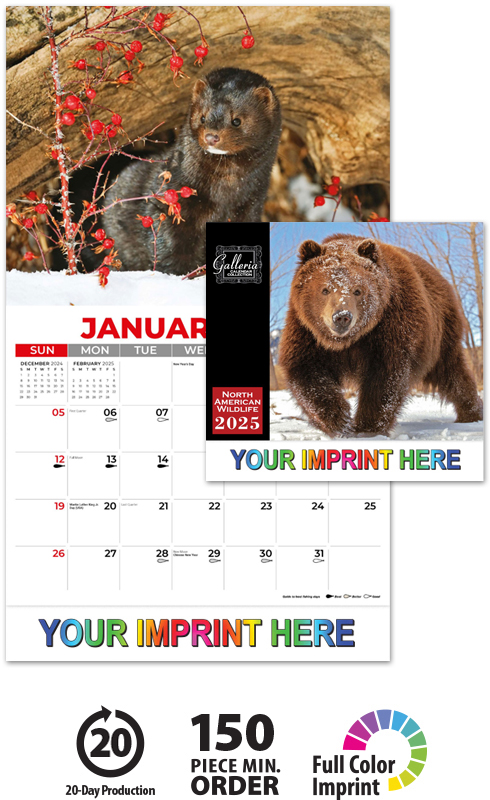 2017 North American Wildlife Calendar | 10-5/8" x 18-1/2" Affordable ...