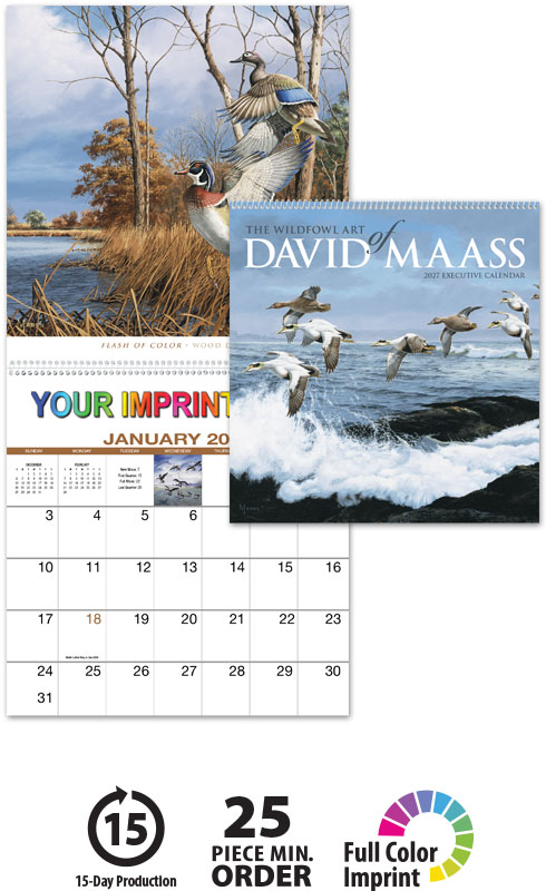 David Maass Executive Spiral Calendar | ValueCalendars.com