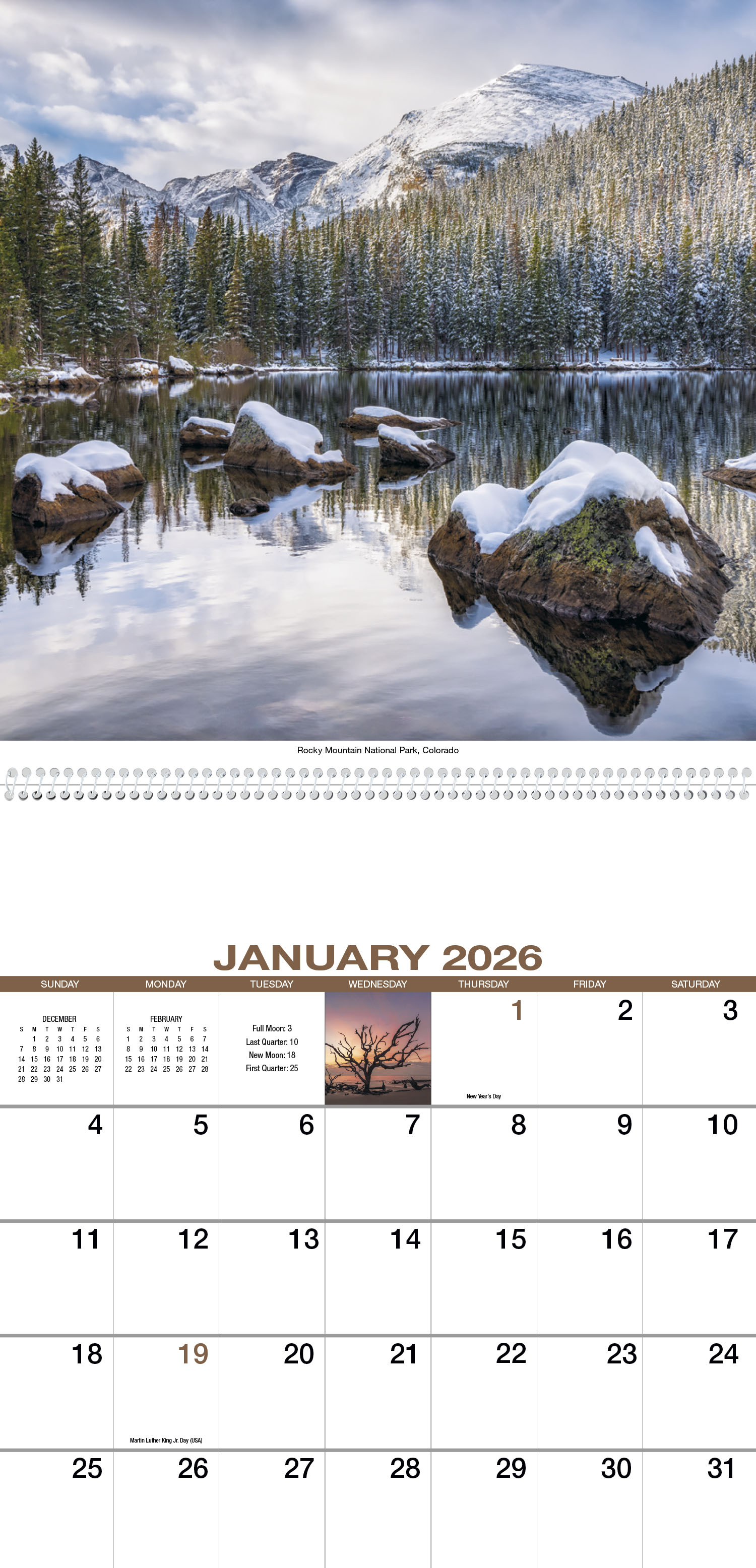 Scenic America® Executive Spiral Calendar | ValueCalendars.com