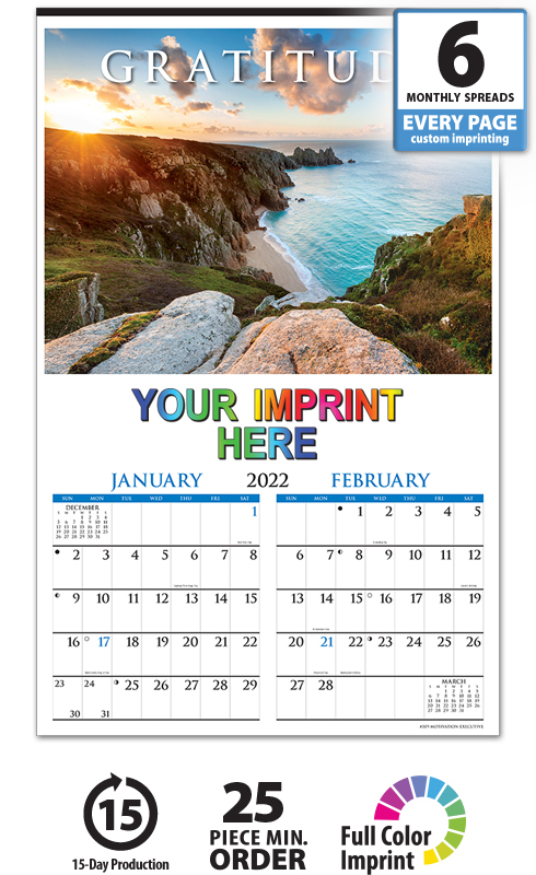 Motivation 6-Sheet Executive Calendar | ValueCalendars.com