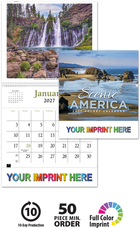 Scenic America® Pocket Calendar | ValueCalendars.com