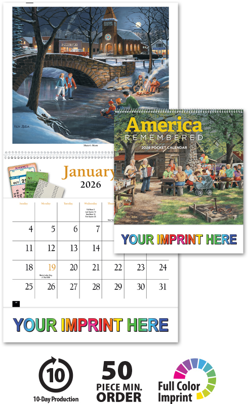 America Remembered Pocket Calendar | ValueCalendars.com