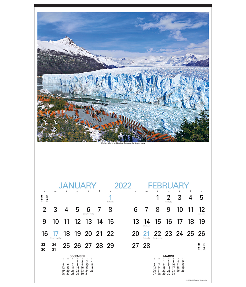 World Traveler® 6-Sheet Executive Calendar | ValueCalendars.com
