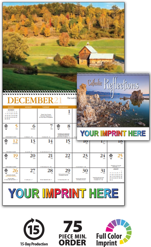 2022 Reflections - Catholic (Spiral) Wall Calendar | 10-7/8" x 18 ...