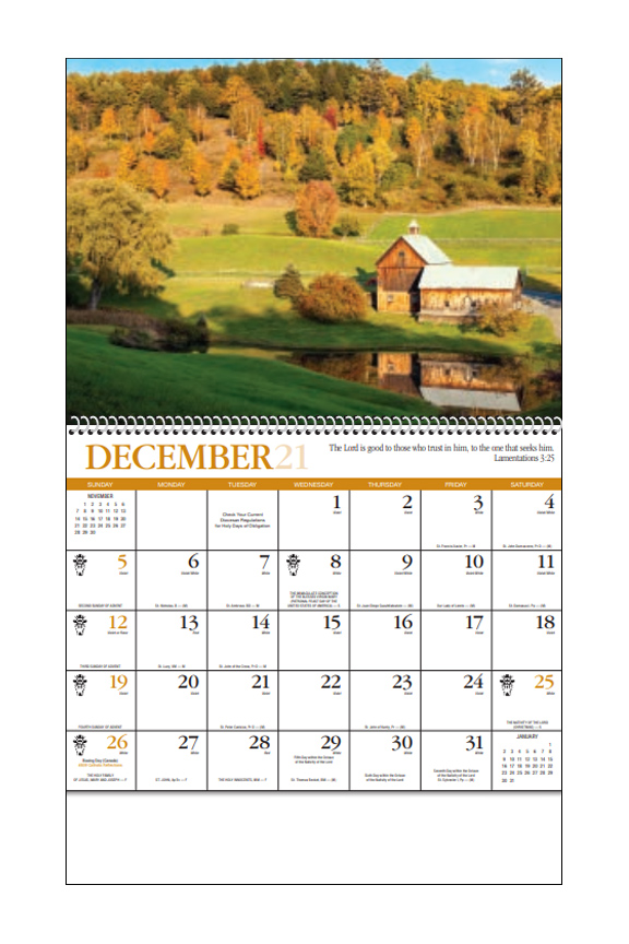 2022 Reflections - Catholic (Spiral) Wall Calendar | 10-7/8" x 18 ...