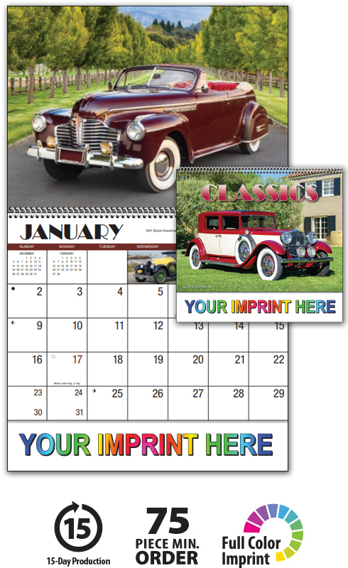 2023 Automotive Classics (Spiral) Wall Calendar | 10-7/8" x 18 ...