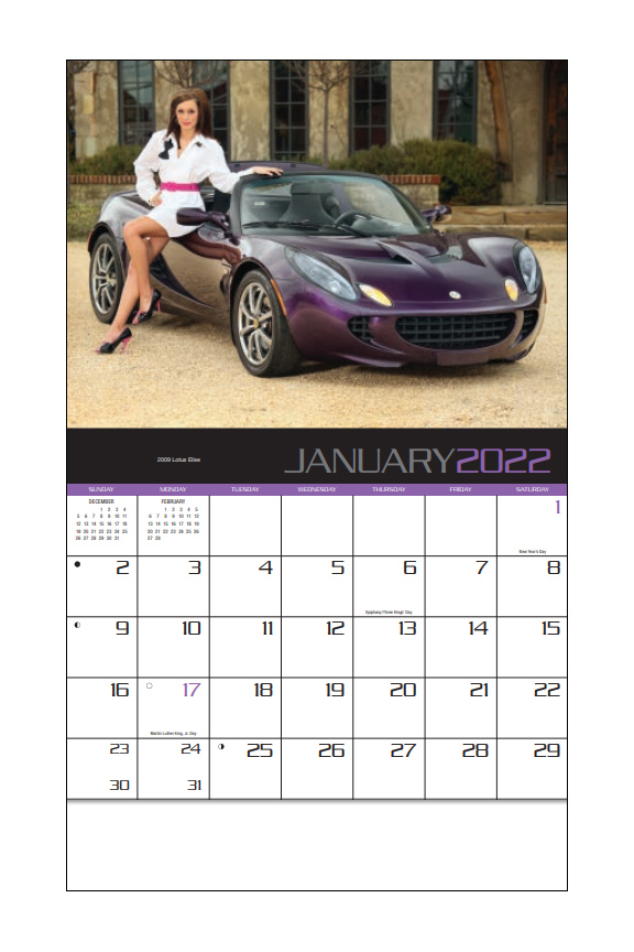 2022 Classy Chassis Promotional Wall Calendar | 10-7/8" x 18 ...