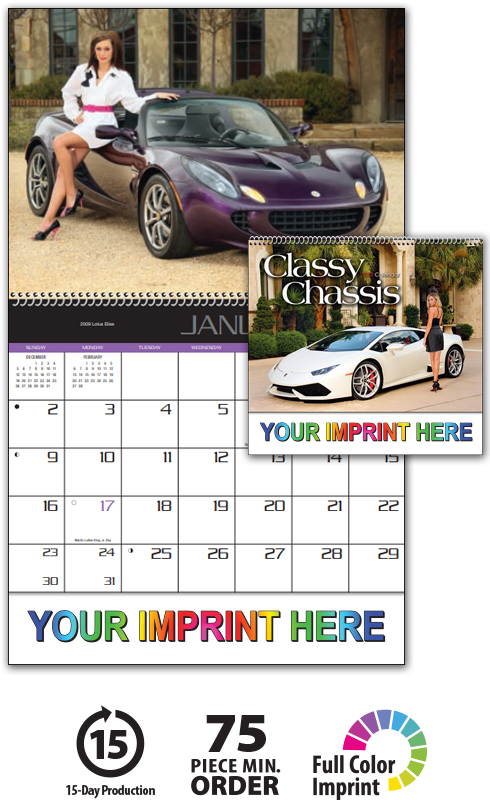 2022 Classy Chassis (Spiral) Wall Calendar | 10-7/8" x 18" Personalized ...