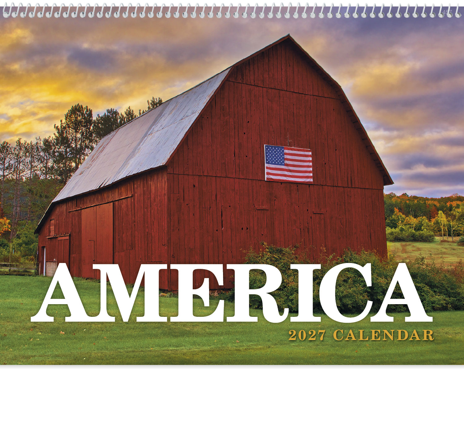 2027 Patriotic America (Spiral) Wall Calendar | 10-7/8" x 18" Custom ...