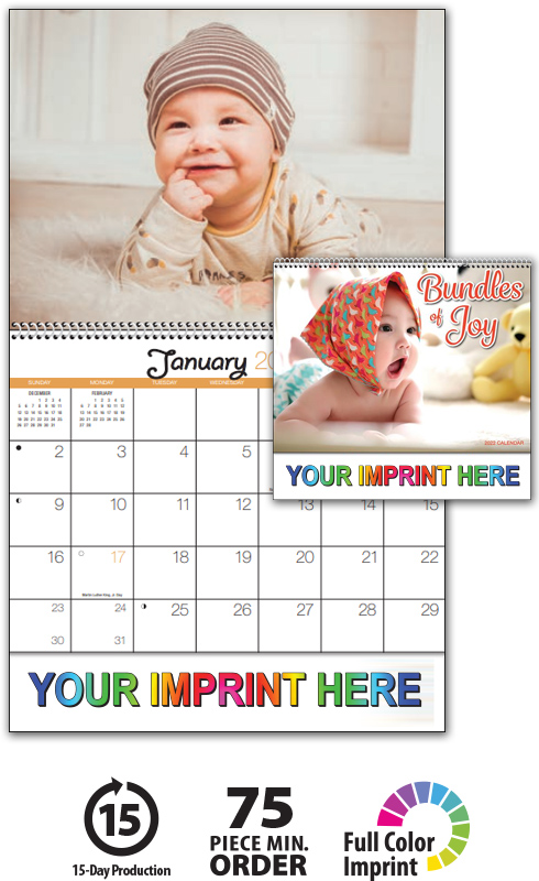 Bundles of Joy Spiral Calendar | ValueCalendars.com