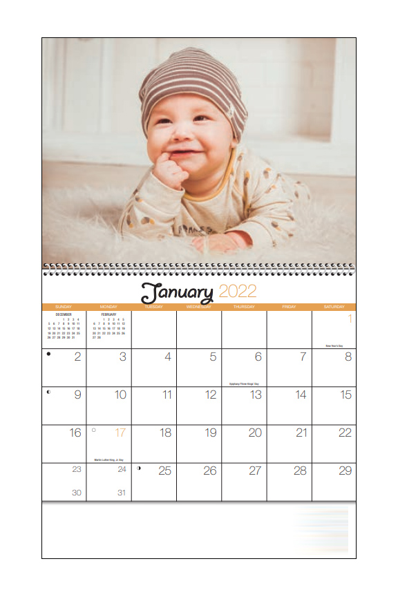 Bundles of Joy Spiral Calendar | ValueCalendars.com
