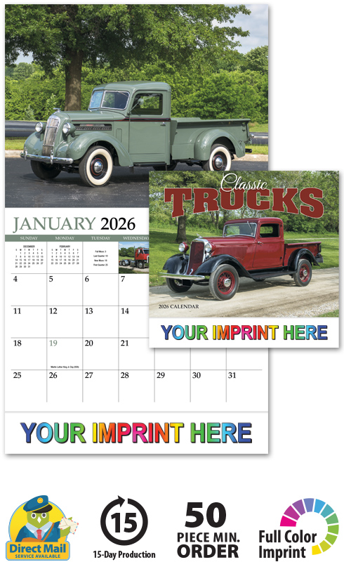 2026 Classic Trucks Promotional Wall Calendar | 10-7/8" x 18 ...