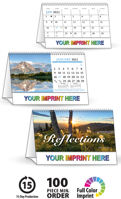 Reflections Desk Tent Calendar | ValueCalendars.com