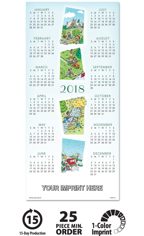 All Year-Round Landscaping Calendar Greeting Cards | ValueCalendars.com