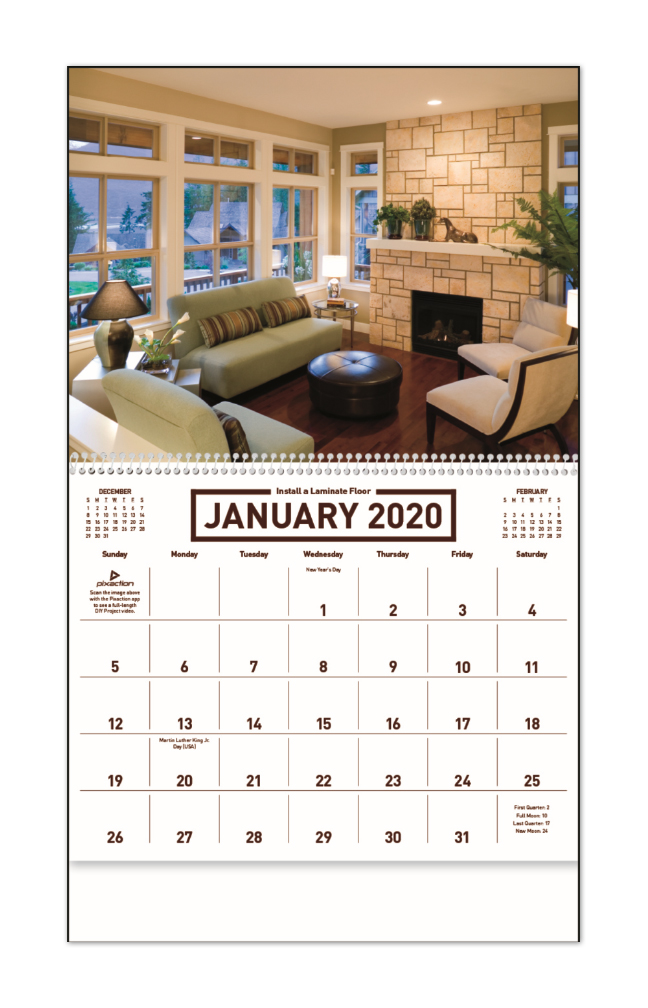 DIY Projects Calendar | ValueCalendars.com