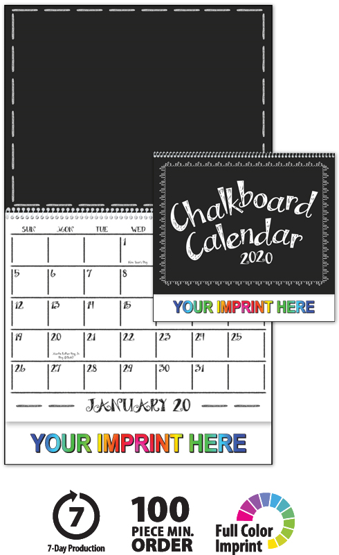 Chalkboard Calendar | ValueCalendars.com