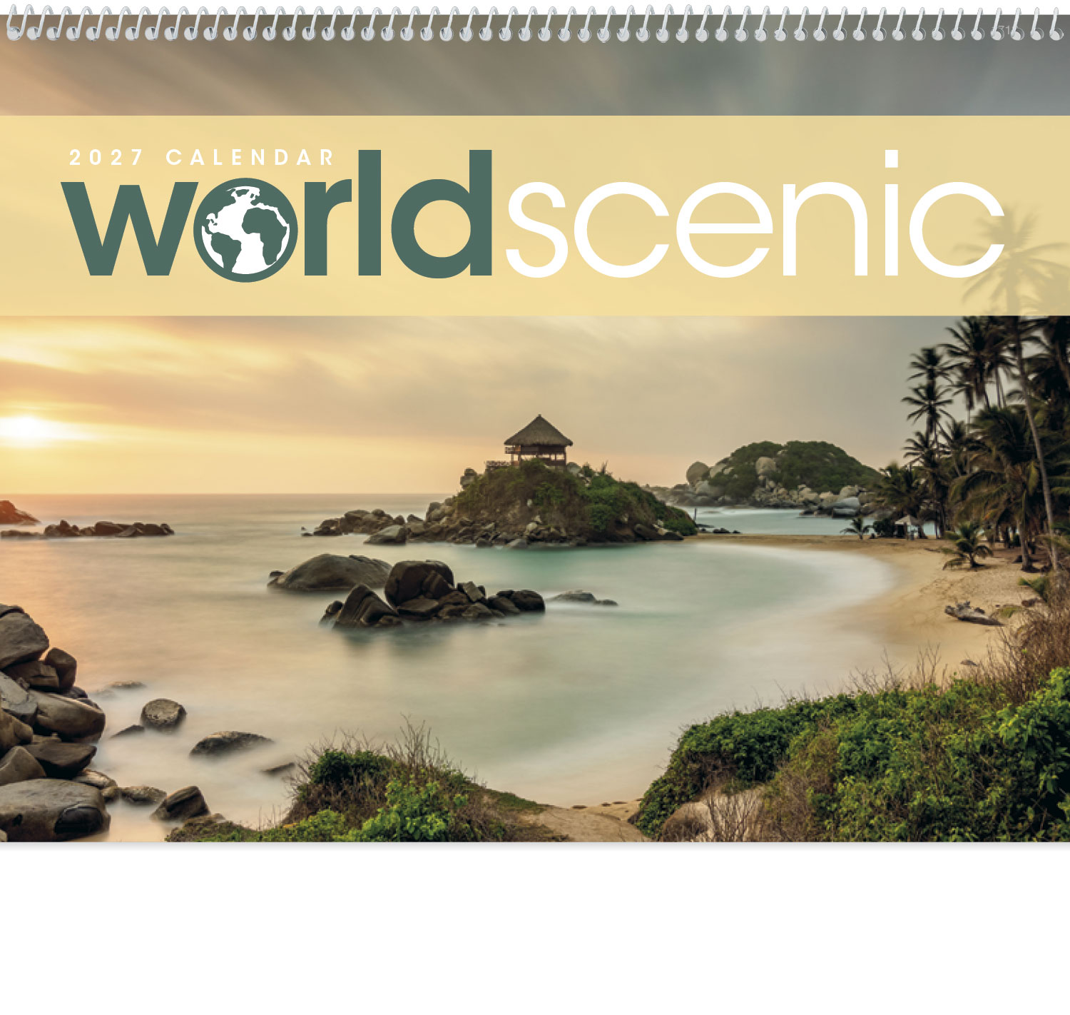 2027 World Scenic Calendar (1712) | 11" X 19" Imprinted Spiral Bound ...