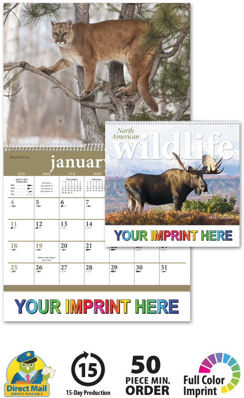 2026 North American Wildlife Calendar (1801) | 11" X 19" Imprinted ...