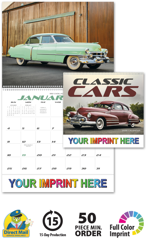 2026 Classic Cars Calendar (1863) | 11" X 19" Imprinted Spiral Bound ...