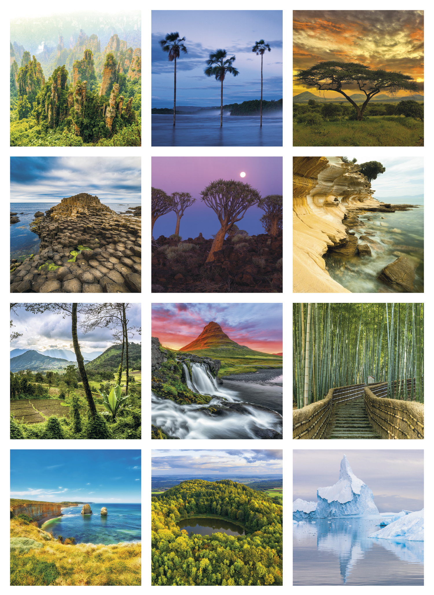 2026 World Scenic I Calendar | 12" x 25" Imprinted Spiral Bound; Every ...
