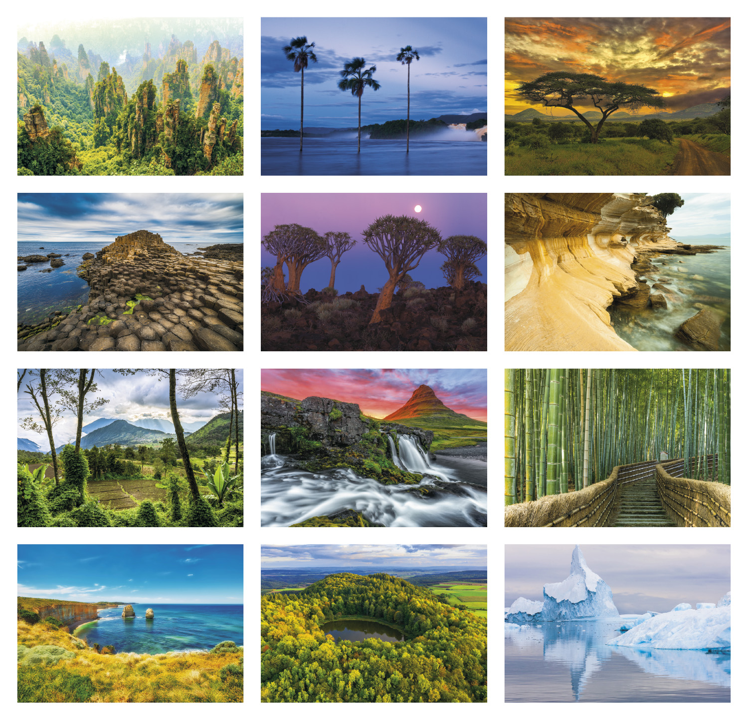 2024 World Scenic II Calendar | 14" x 23" ; 14" x 12" (Closed ...