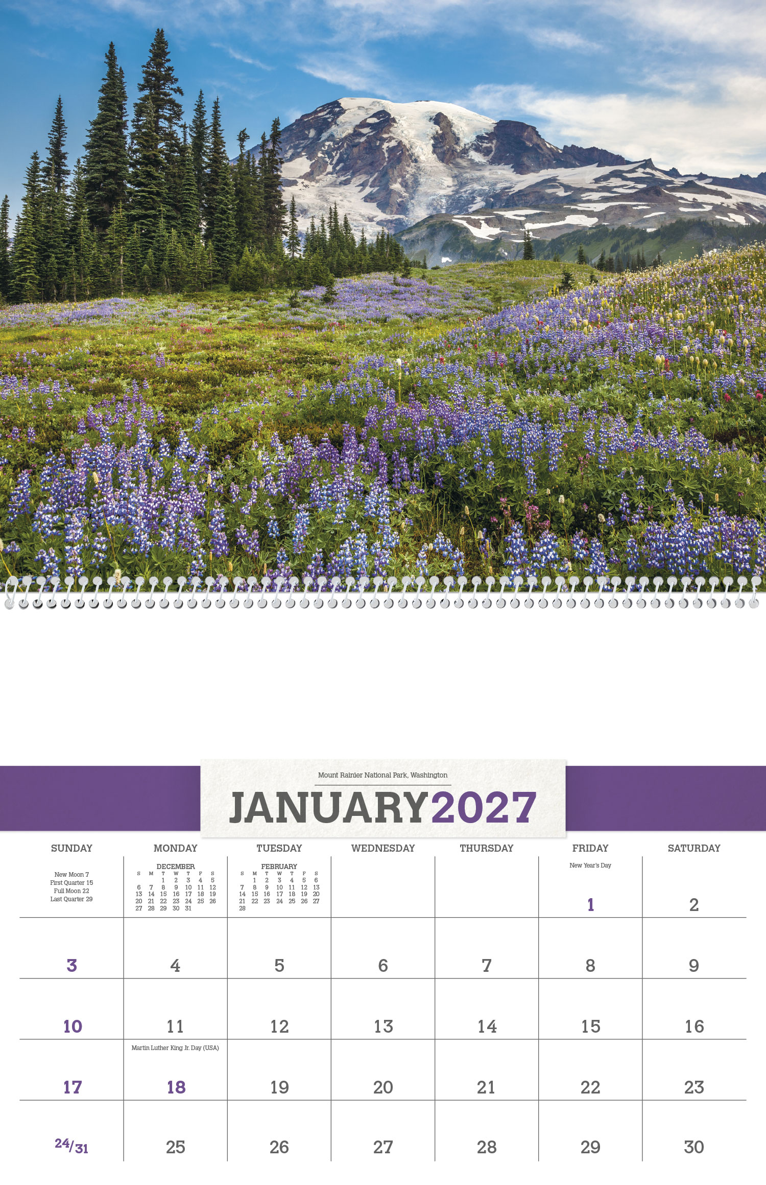 2027 American Splendor I Calendar | 11" x 16-3/4" Imprinted Spiral ...