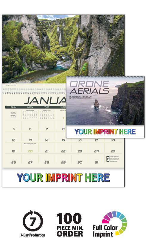 Drone Aerials Calendar | ValueCalendars.com
