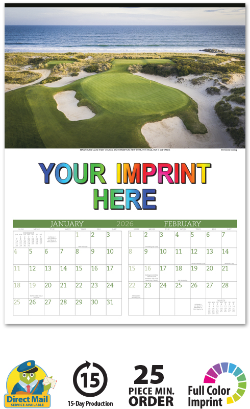 Golf (6-Sheet) Calendar | ValueCalendars.com