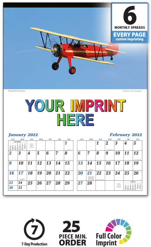 2022 Planes (6-Sheet) Calendar | 17" x 23" Imprinted 6-Sheet Large ...