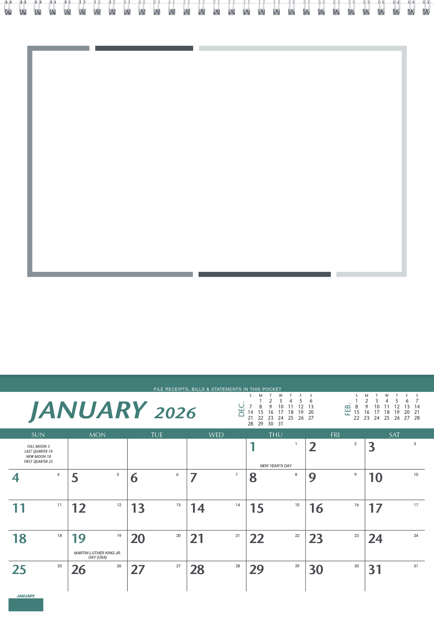 Farm Pocket Calendar (Single Image, 10" x 14") | ValueCalendars.com