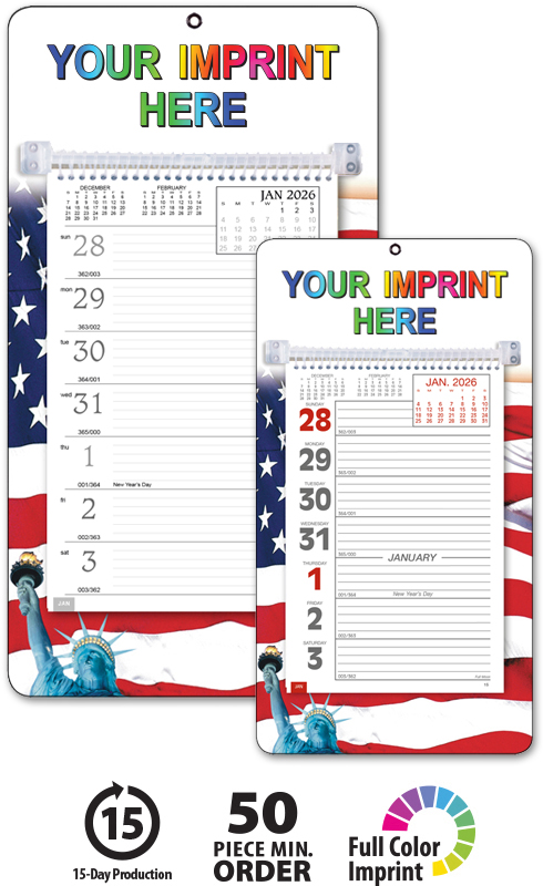 Weekly Board Calendars - PATRIOTIC | ValueCalendars.com