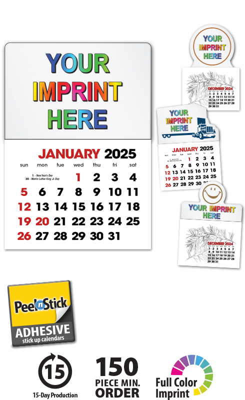 2021 Full Color Stick Up, 13-Month Calendar | Approx. 3" x 5" Imprinted ...