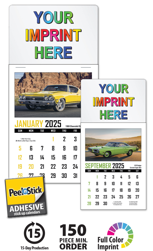 2021 Full Color Stick Up, Memorable Muscle Calendar | Approx. 3" x 6 ...