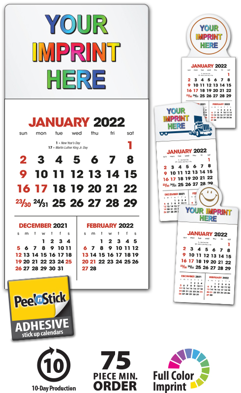 Triumph 3-Month View Stick Up Calendar, Full Color | ValueCalendars.com