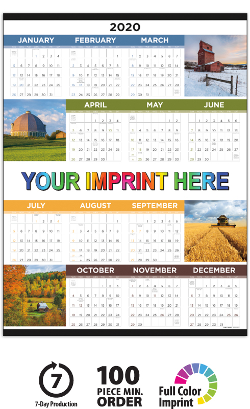 Agriculture Span-A-Year Calendar | ValueCalendars.com